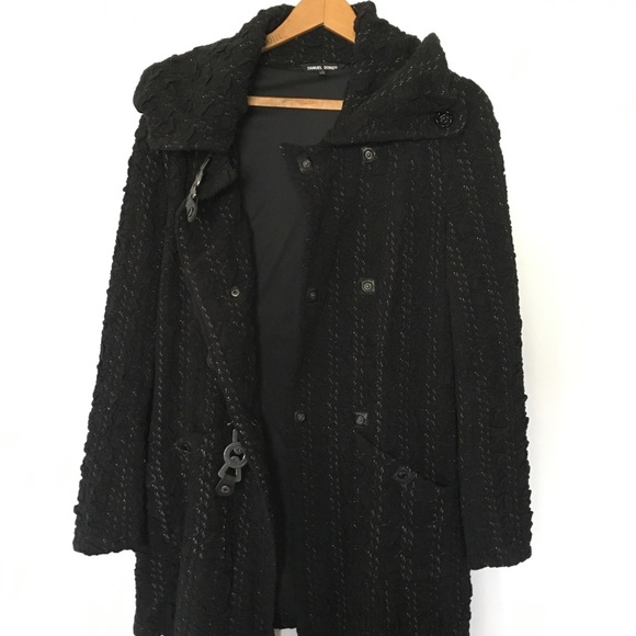 Samuel Dong | Jackets & Coats | Samuel Dong Black Jacket Small Textured ...